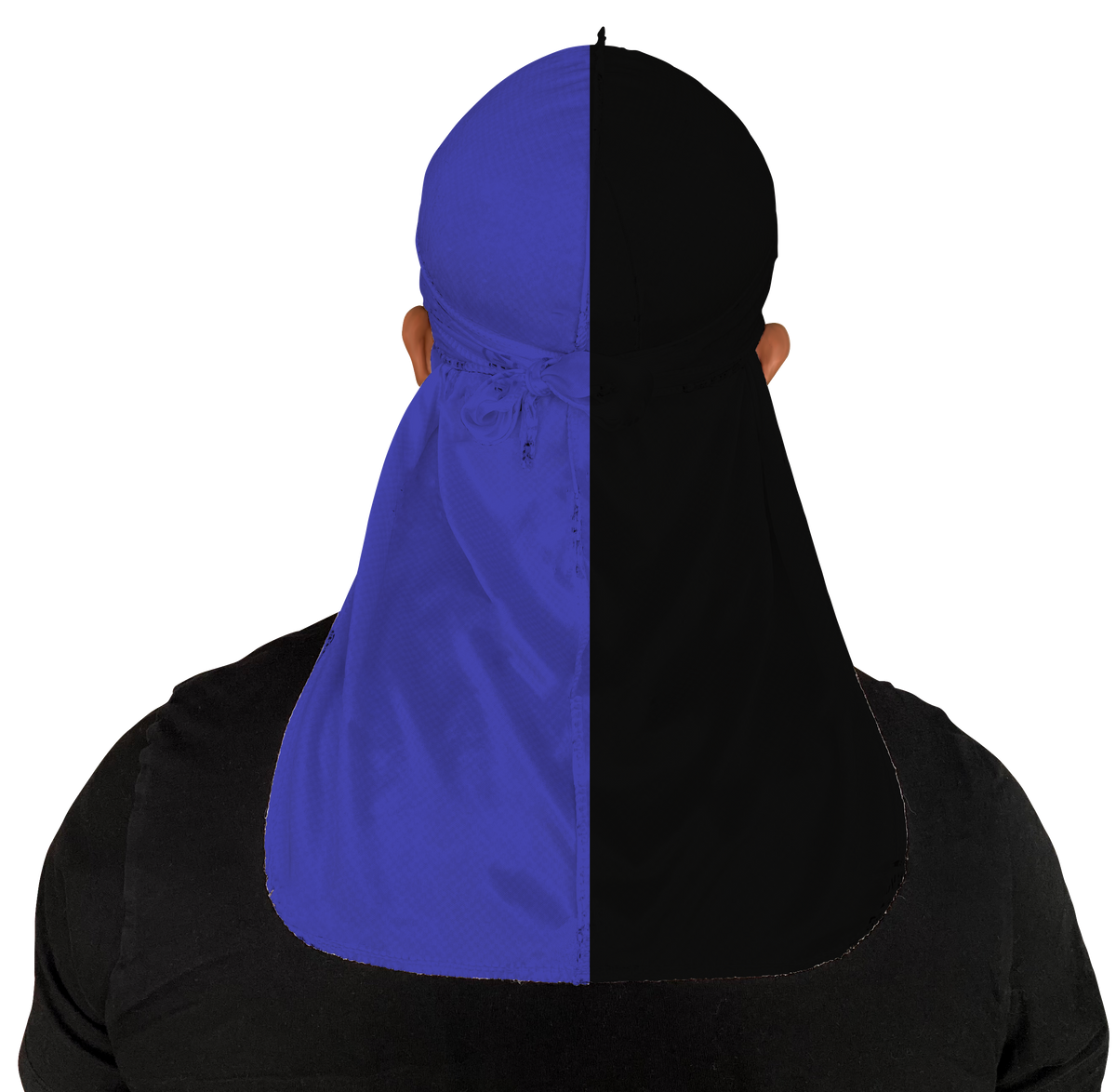 Blue and Black 2 Tone Silky Durag – Joorags