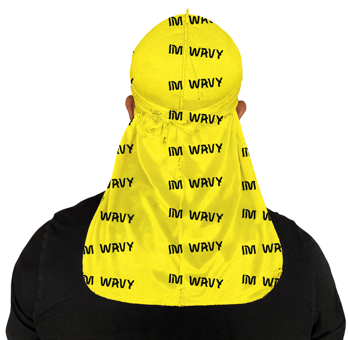 "Im Wavy" Yellow Silky Durag – Joorags