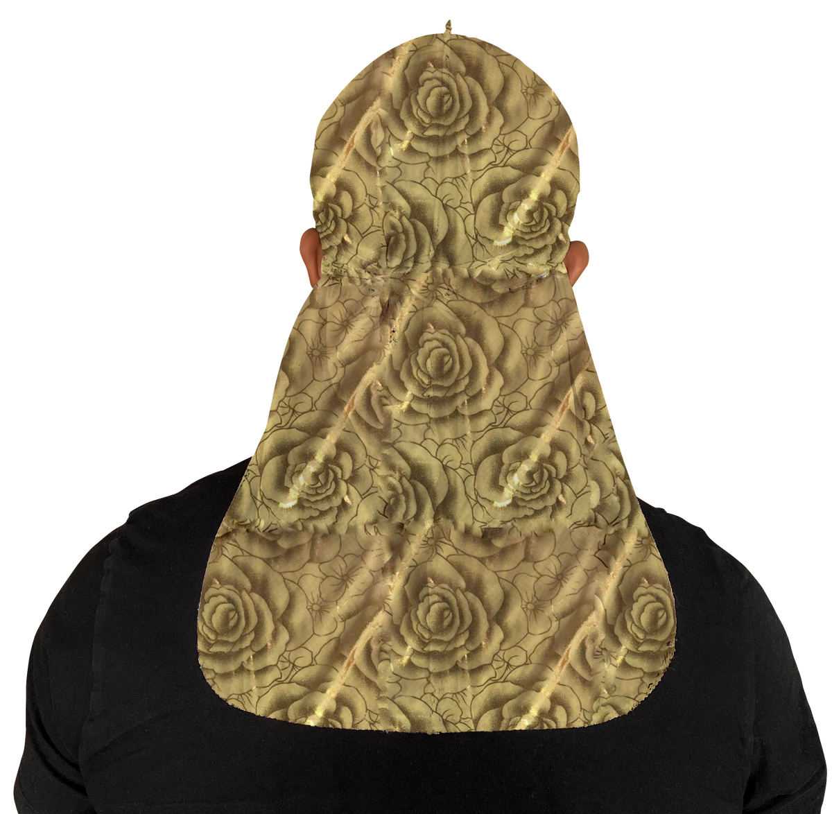 Gold Rose Print Silky Durag – Joorags