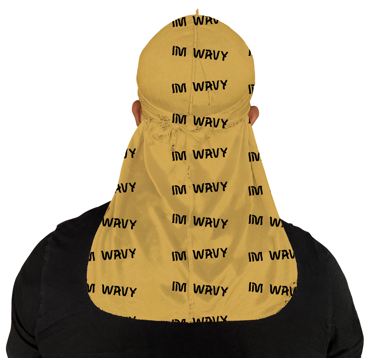 "Im Wavy" Gold Silky Durag – Joorags